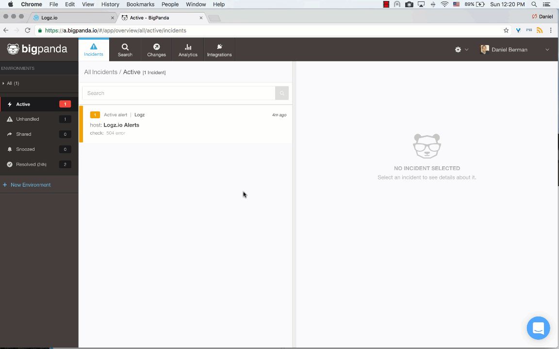 Aggregated Alerting For Logs With Logz io And BigPanda Logz io