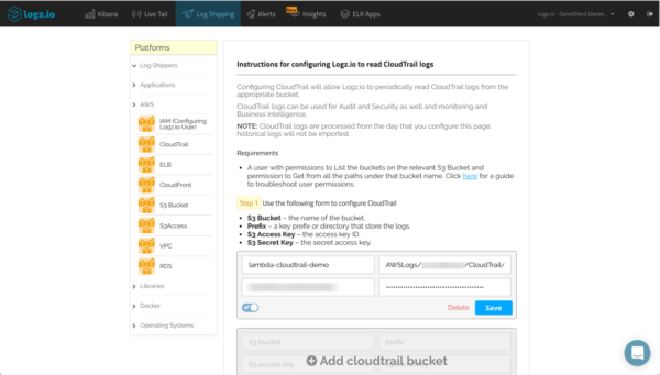 Monitoring Aws Lambda Invocations With The Elk Stack Dzone Cloud